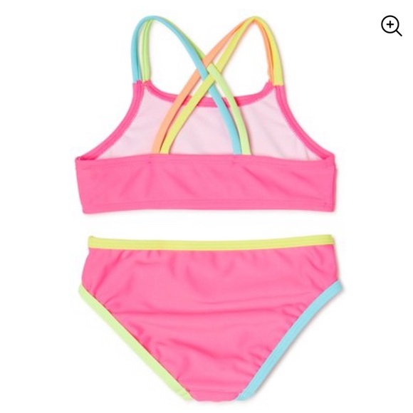 wonder nation | Swim | Wonder Nation Girls 2pc Swimsuit With Upf 5 ...